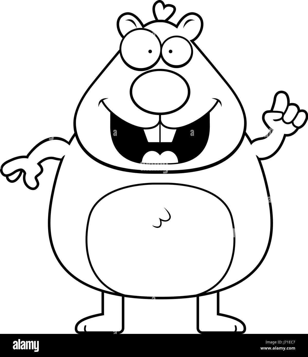 A happy cartoon hamster with an idea Stock Vector Image & Art - Alamy