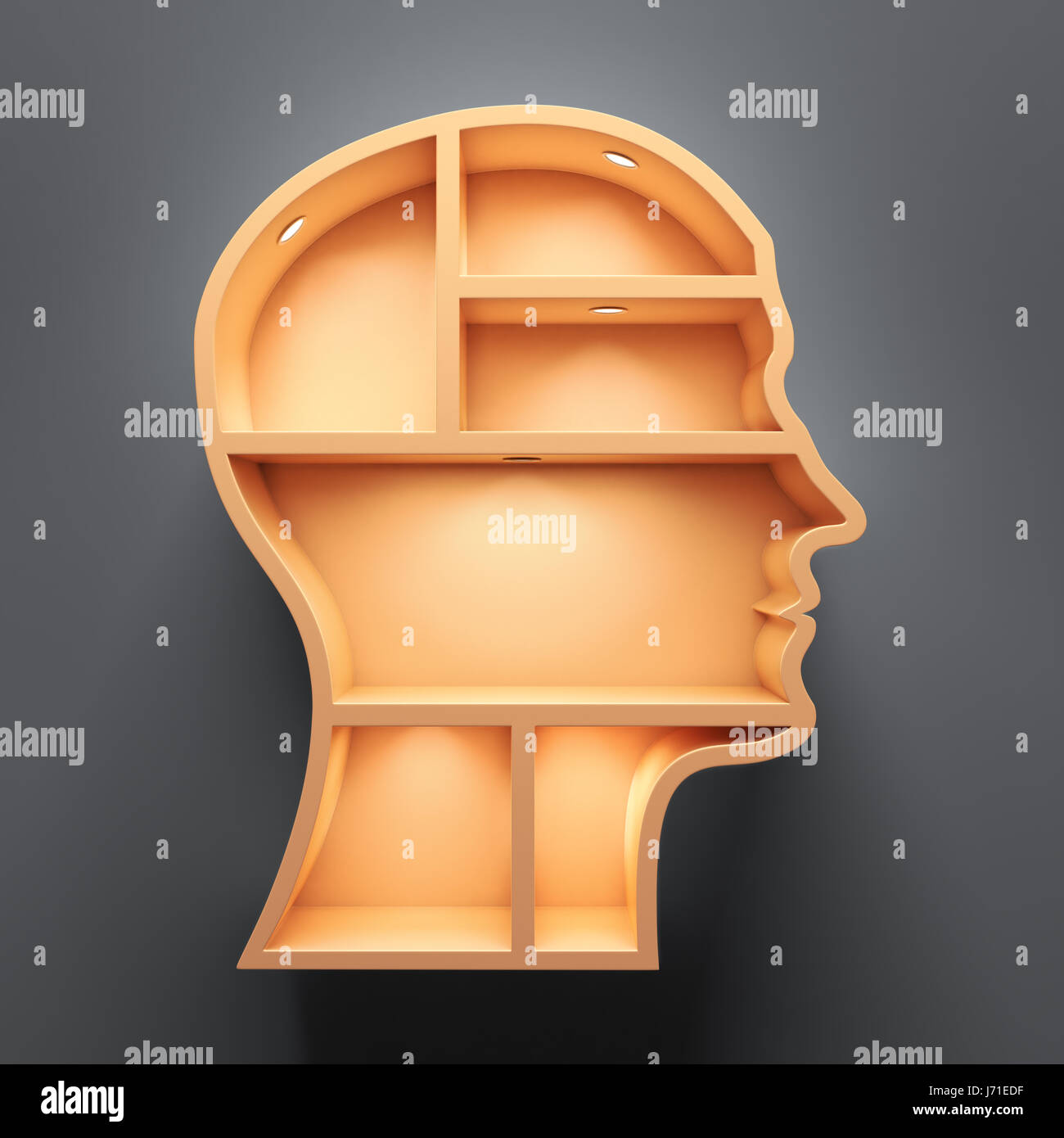 Head shape on black background Stock Photo - Alamy