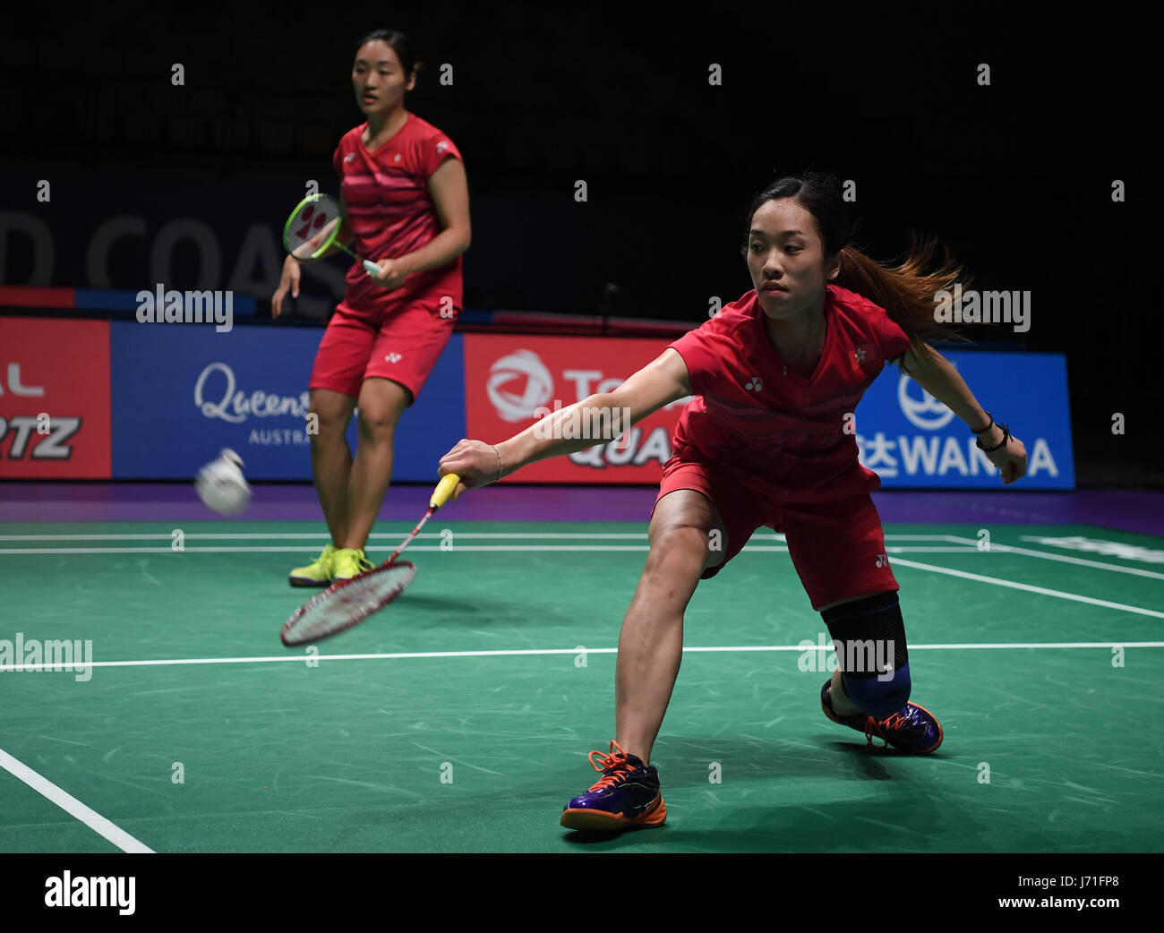 Gold Coast, Australia. 22nd May, 2017. Poon Lok Yan (R)/Tse Ying Suet of China's Hong Kong ...