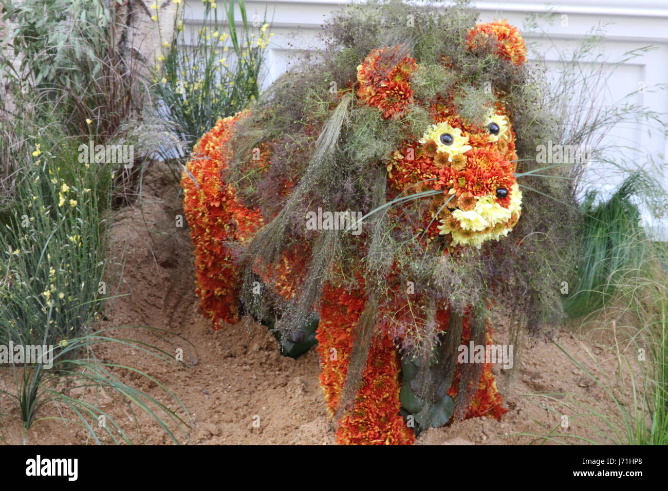 Chelsea, London, UK. 22nd May, 2017. Life-size floral animals roam ...