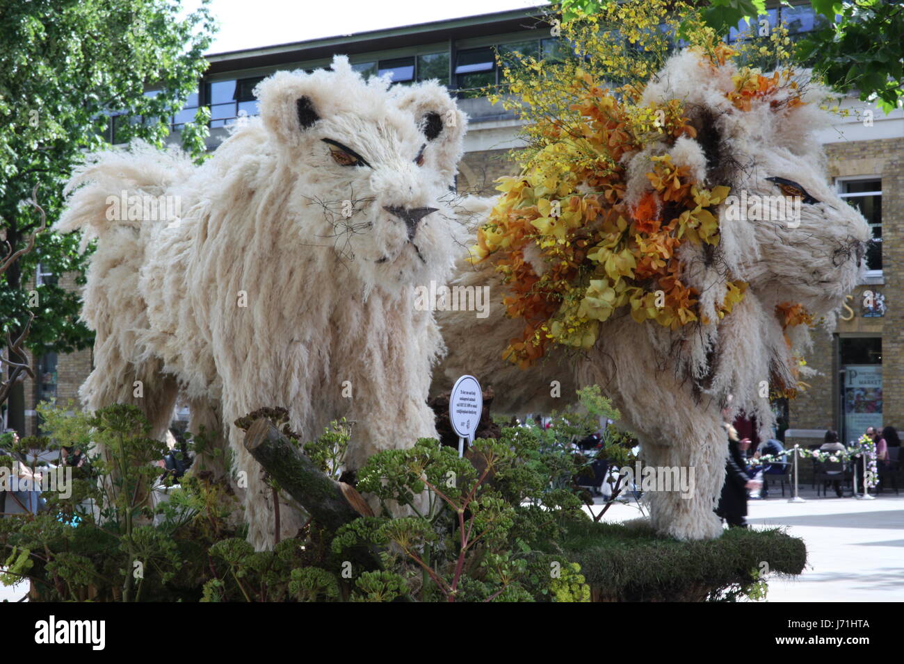 Chelsea, London, UK. 22nd May, 2017. Life-size floral animals roam ...