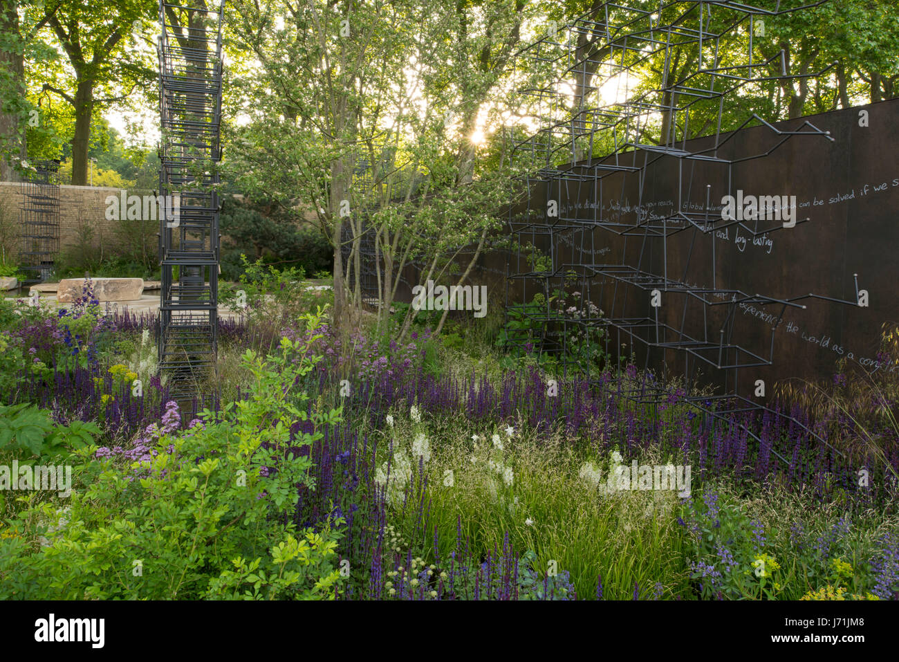 London, UK. 22nd May, 2017. Sunrise over the Breaking Ground Garden at ...