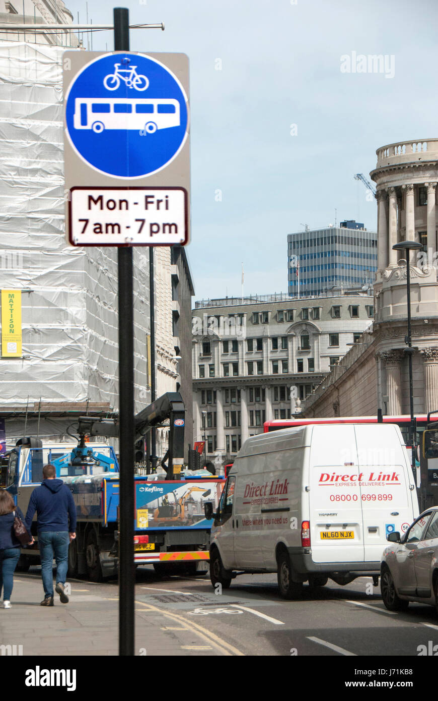 London, UK, Bank Junction. 22nd May, 2017. Traffic continues to cross ...