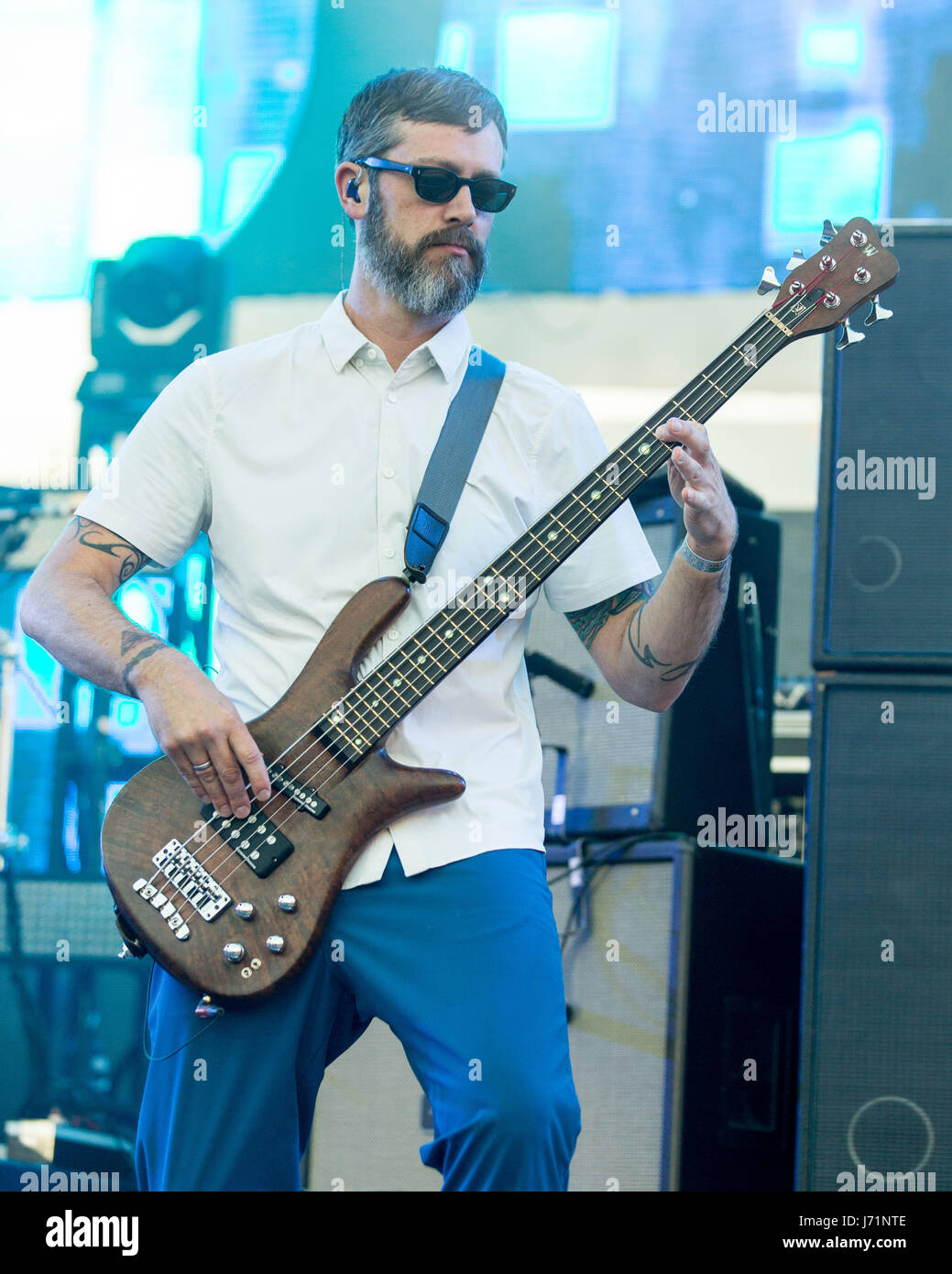Carson, California, USA. 20th May, 2017. AARON WILLS of 311 during the ...