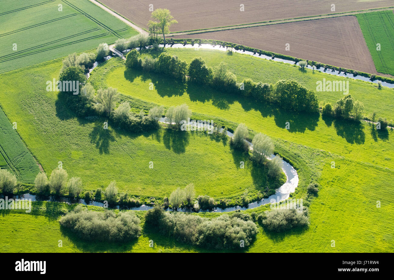 The Leine river can be seen in the Leine marsh in Hanover, Germany, 22 ...