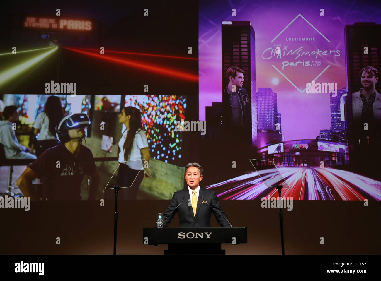 May 23, 2017, Tokyo, Japan - Japan's electronics giant Sony president ...