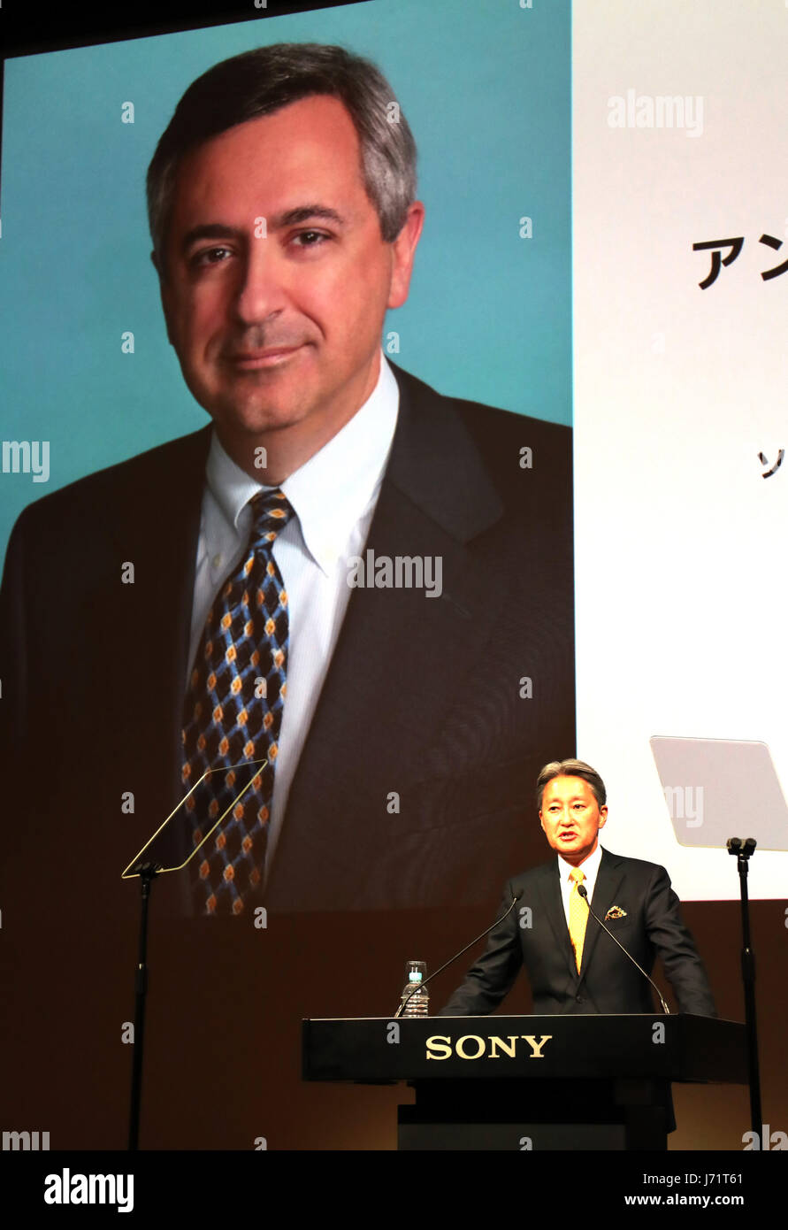 May 23, 2017, Tokyo, Japan - Japan's electronics giant Sony president ...