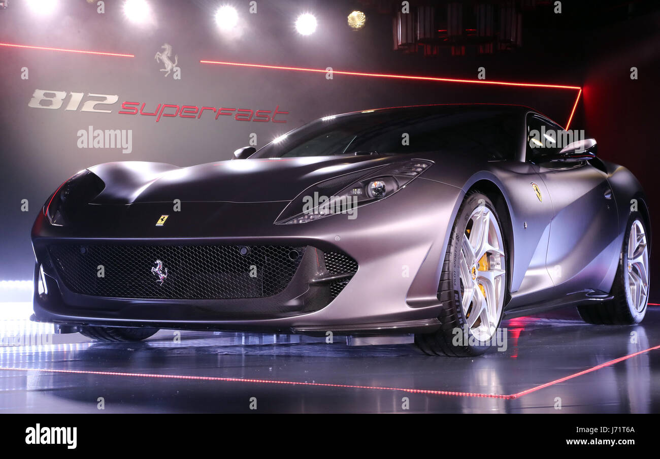 Tokyo, Japan. 23rd May, 2017. Italian sports car maker Ferrari displays ...