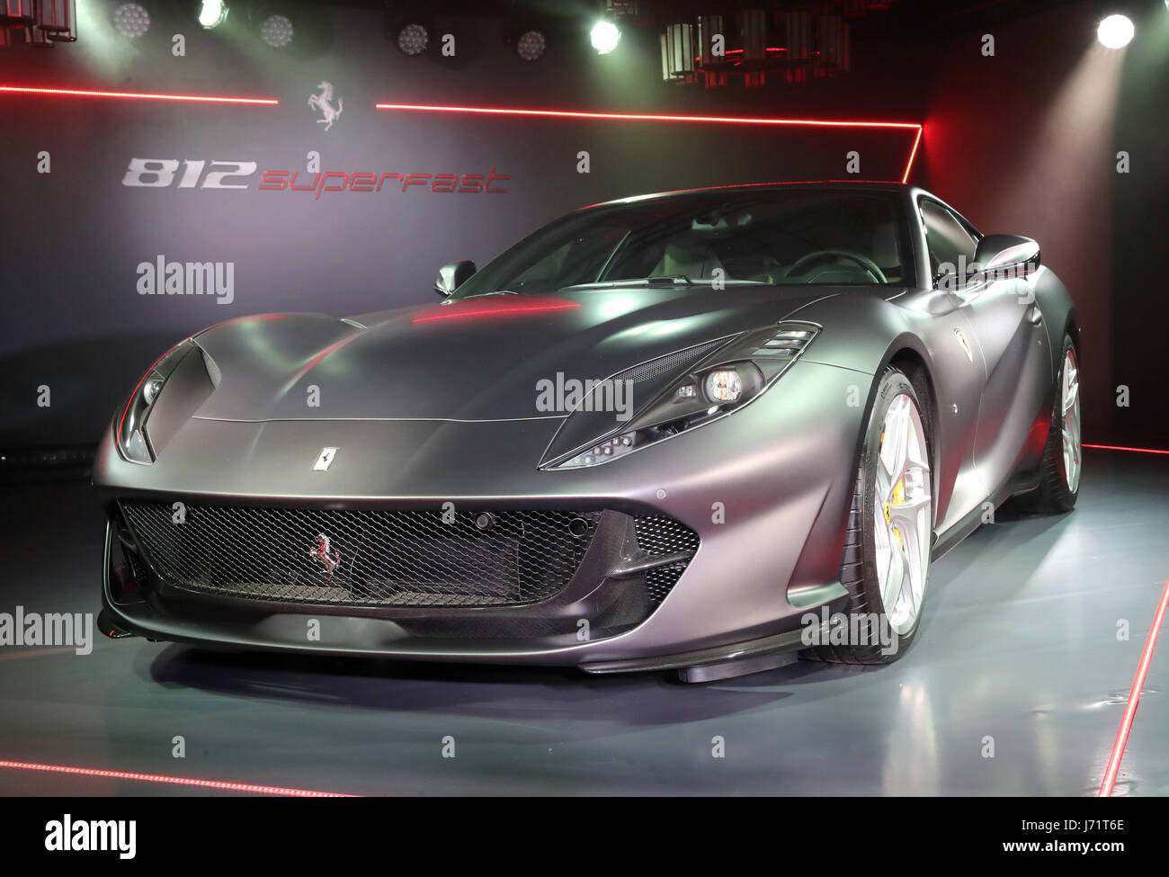 Tokyo, Japan. 23rd May, 2017. Italian sports car maker Ferrari displays ...