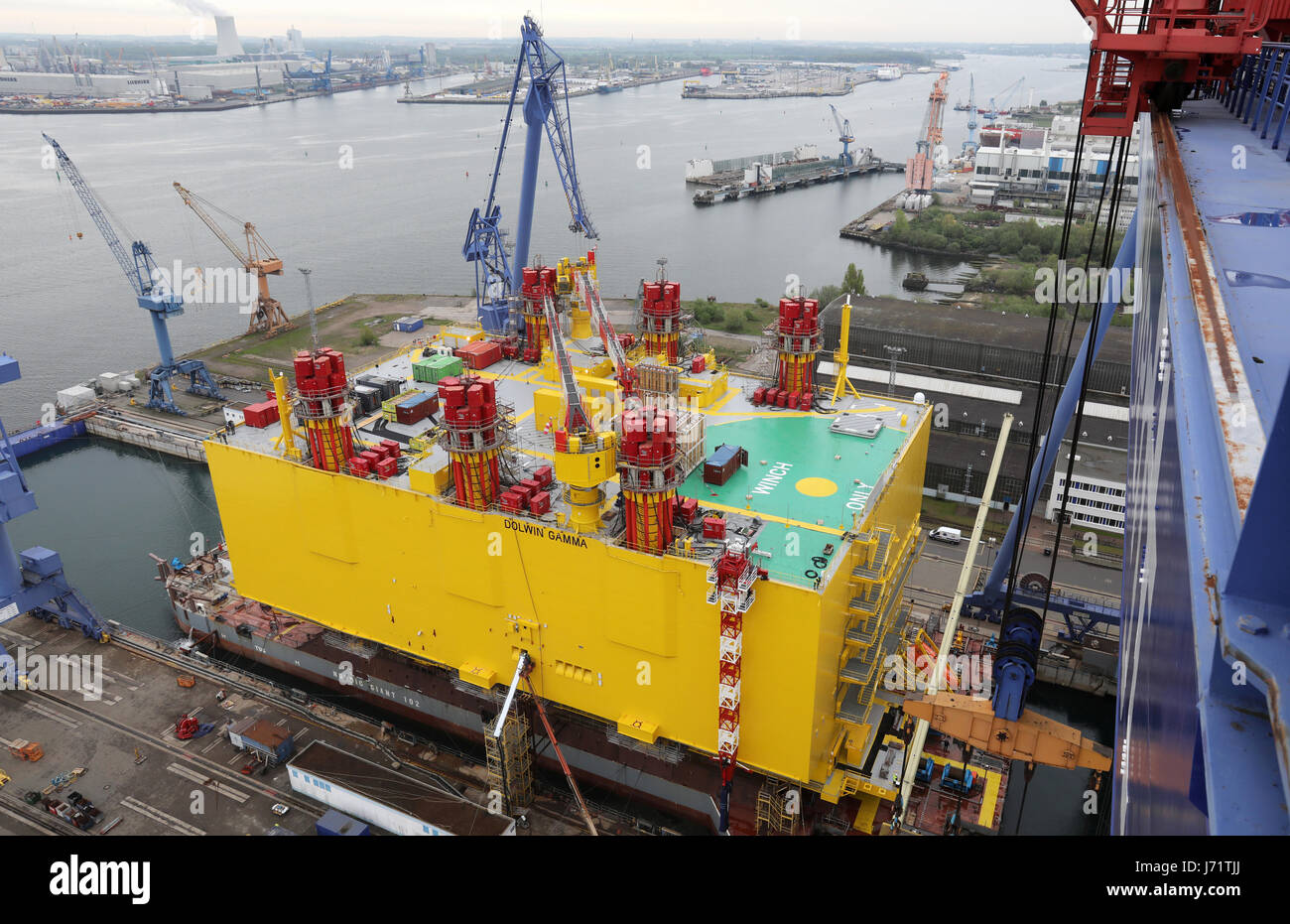 The offshore converter platform DolWin gamma for the connection of the ...