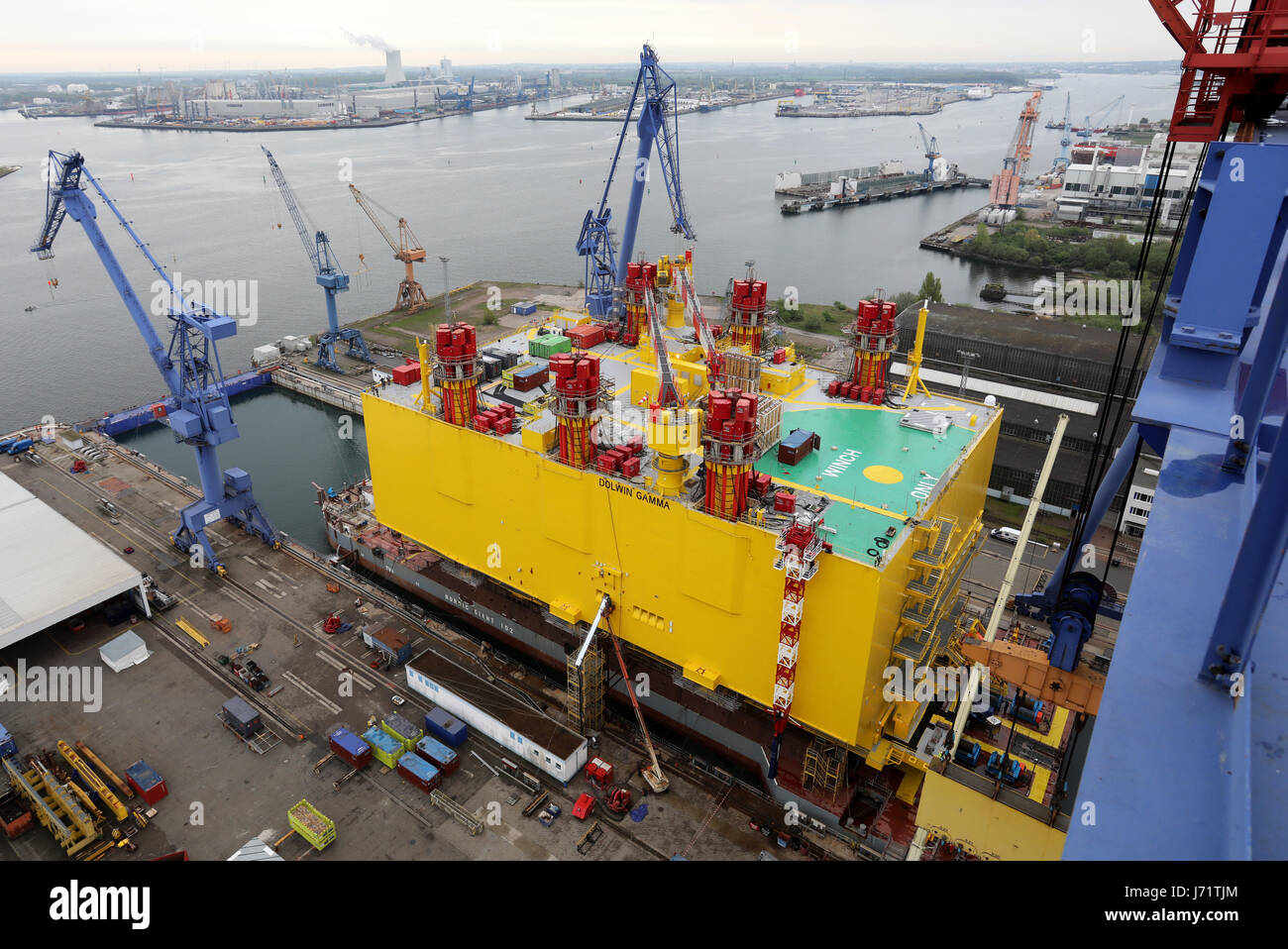 The offshore converter platform DolWin gamma for the connection of the ...