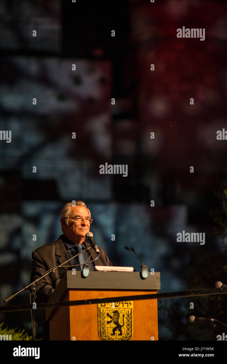 Jerusalem, Israel. 22nd May, 2017. Israeli radio broadcaster Dan Kaner ...