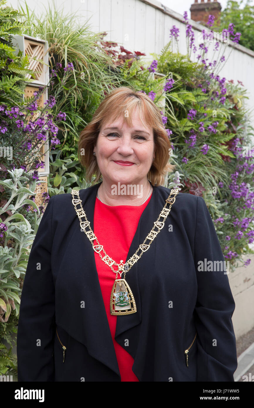 Penge West, UK. 23rd May, 2017. Mayor of Bromley, Cllr Kathy Bance MBE ...