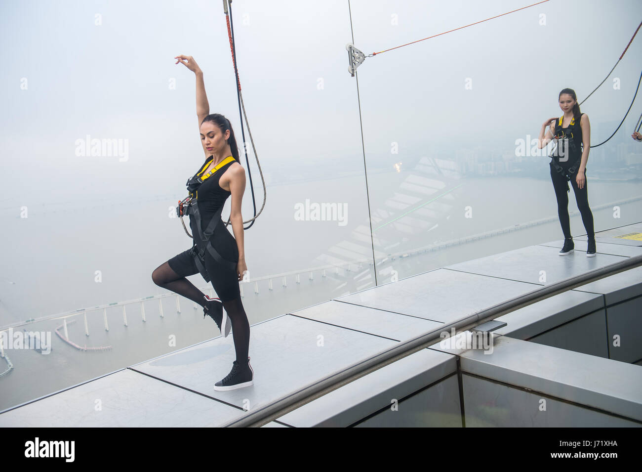 Macao, China. 23rd May, 2017. Models attend the launching ceremony of ...
