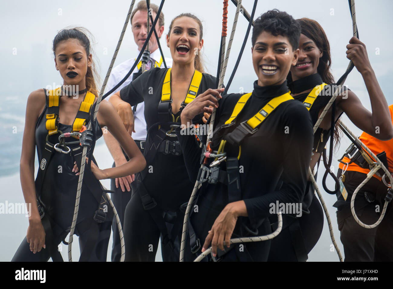 Macao, China. 23rd May, 2017. Models attend the launching ceremony of ...