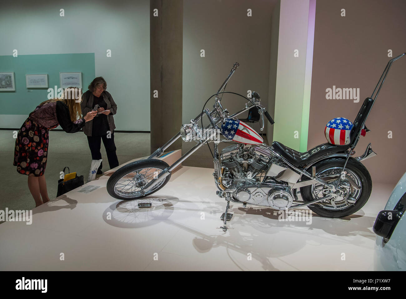 London, UK. 23rd May, 2017. The Captain America Chopper from Easy Rider ...