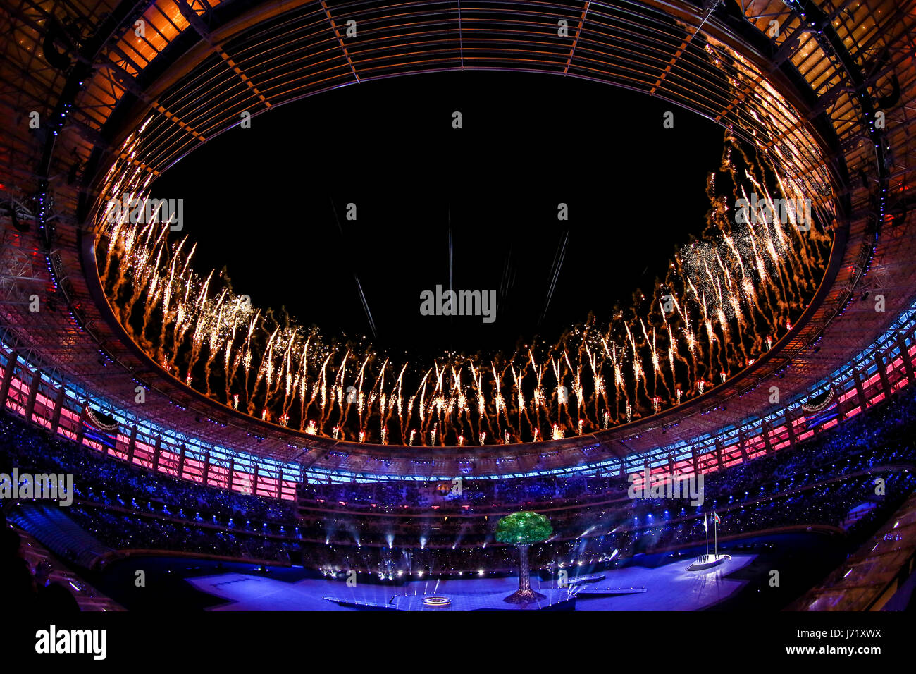 Baku, Azerbaijan. 22nd May, 2017. Athletes from Azerbaijan make their ...