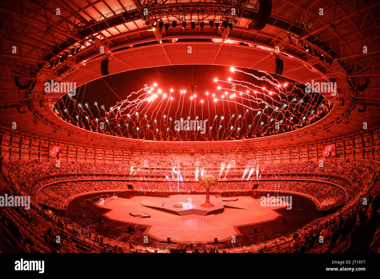 Baku, Azerbaijan. 22nd May, 2017. Athletes from Azerbaijan make their ...
