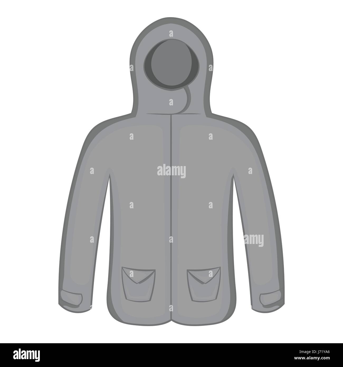 Mens winter jacket icon, black monochrome style Stock Vector Image ...