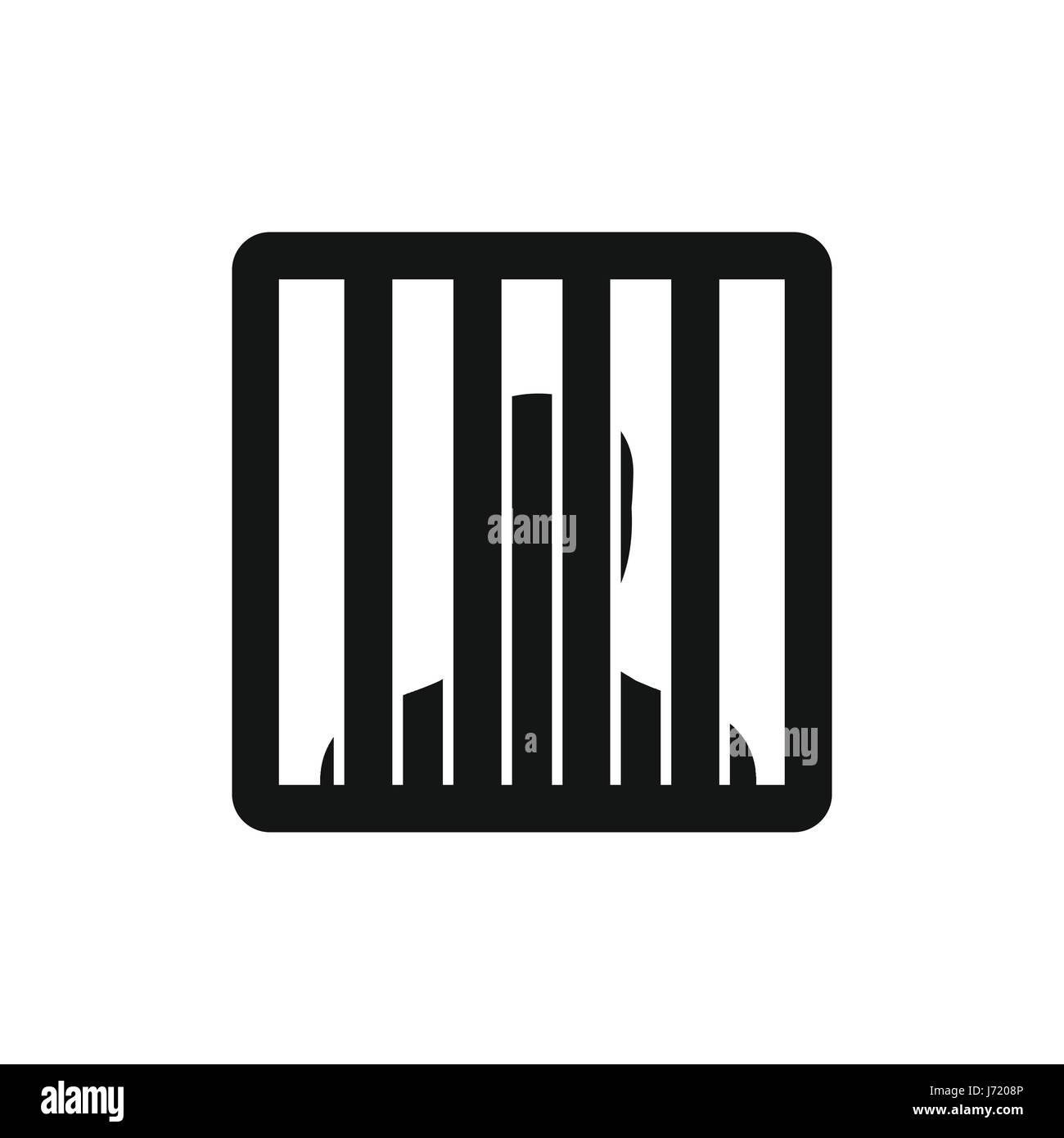 Man behind jail bars icon, simple style Stock Vector Image & Art - Alamy
