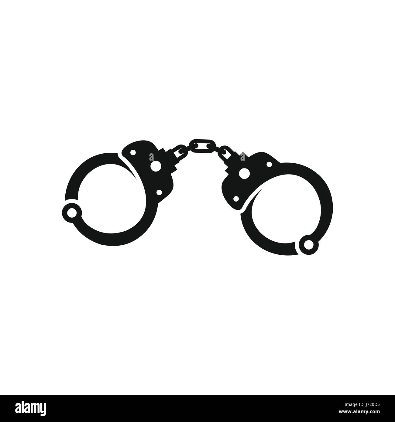 Handcuffs icon in simple style Stock Vector Image & Art - Alamy
