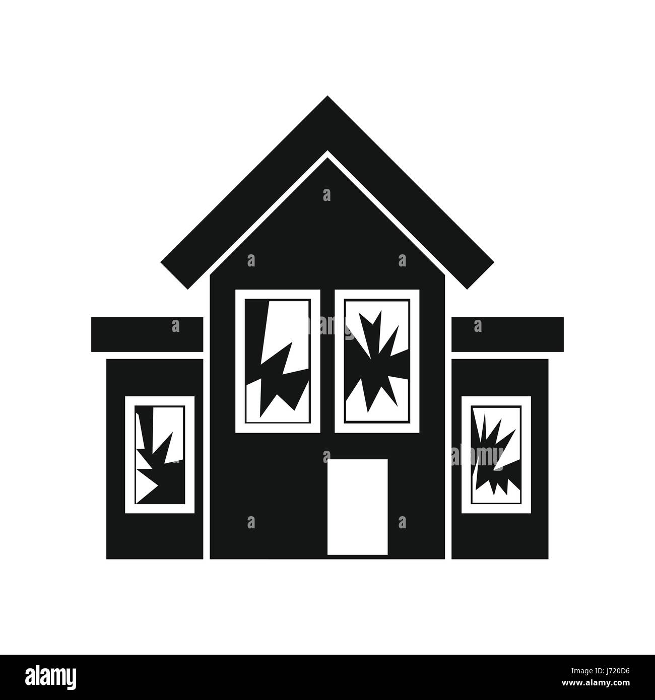 Abandoned broken windows Cut Out Stock Images & Pictures - Alamy