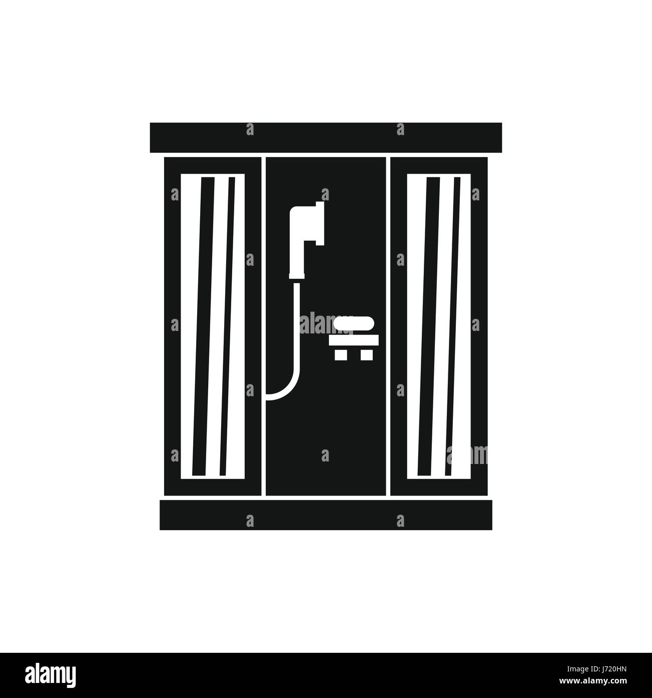 Simple bathroom interior glass Cut Out Stock Images & Pictures - Alamy