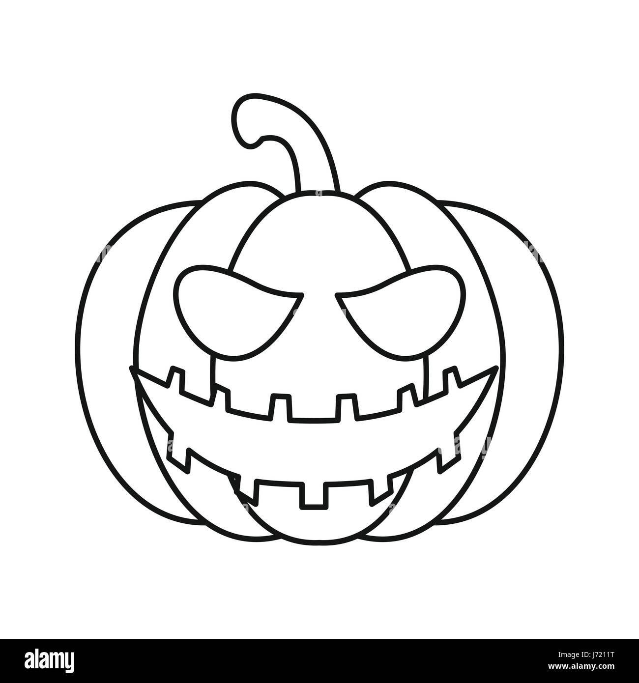 Pumpkin carving autumn line Cut Out Stock Images & Pictures - Alamy