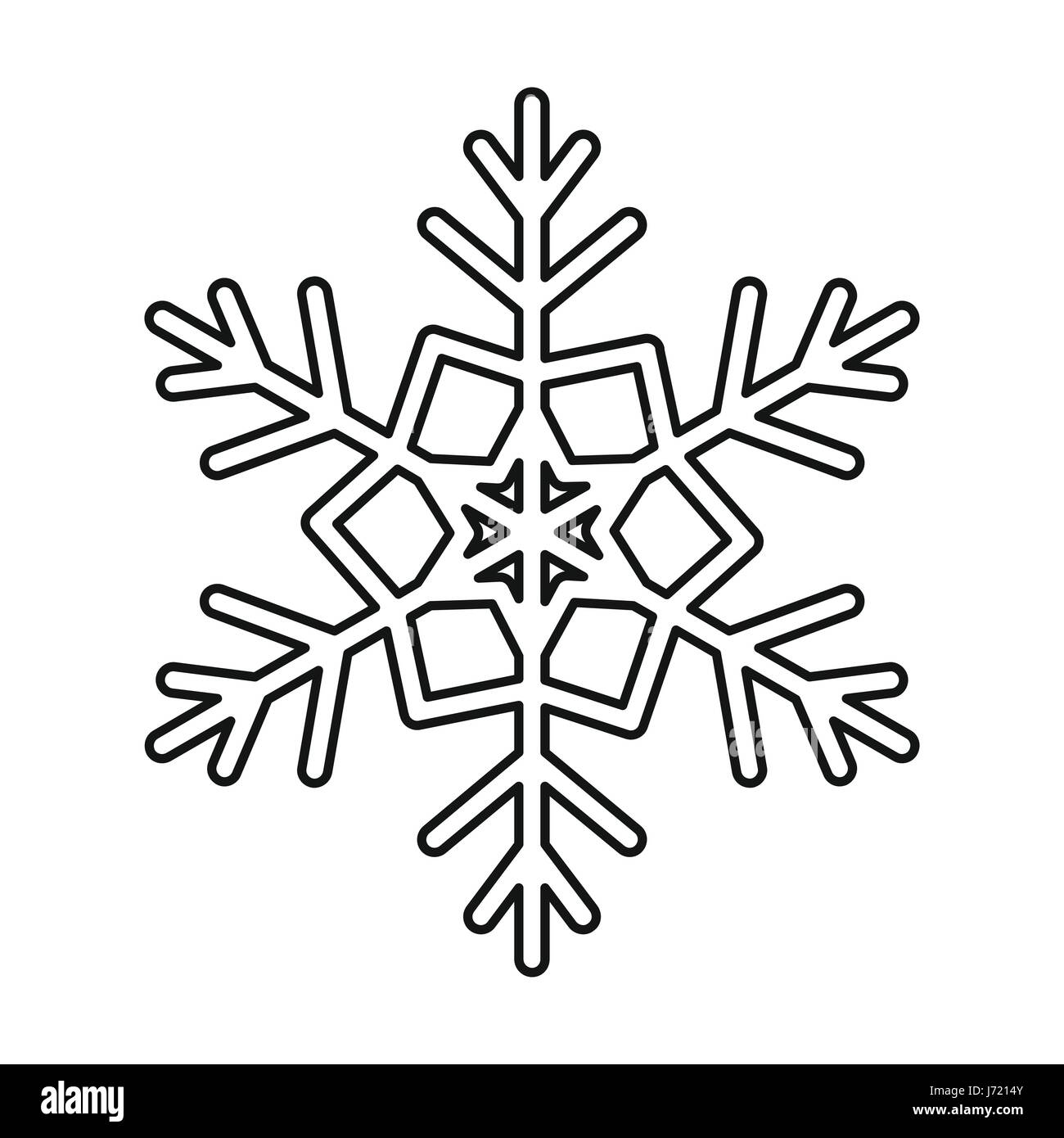 Snowflake icon, outline style Stock Vector Image & Art - Alamy