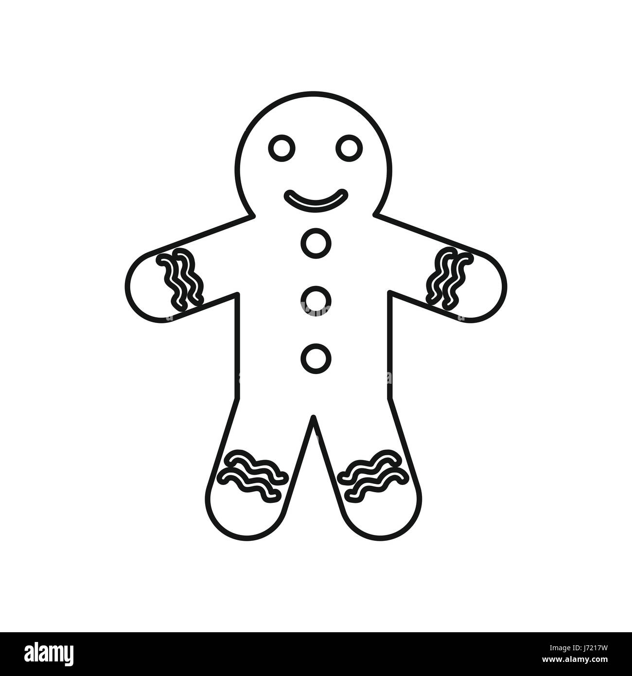 Christmas cookie icon, outline style Stock Vector Image & Art - Alamy