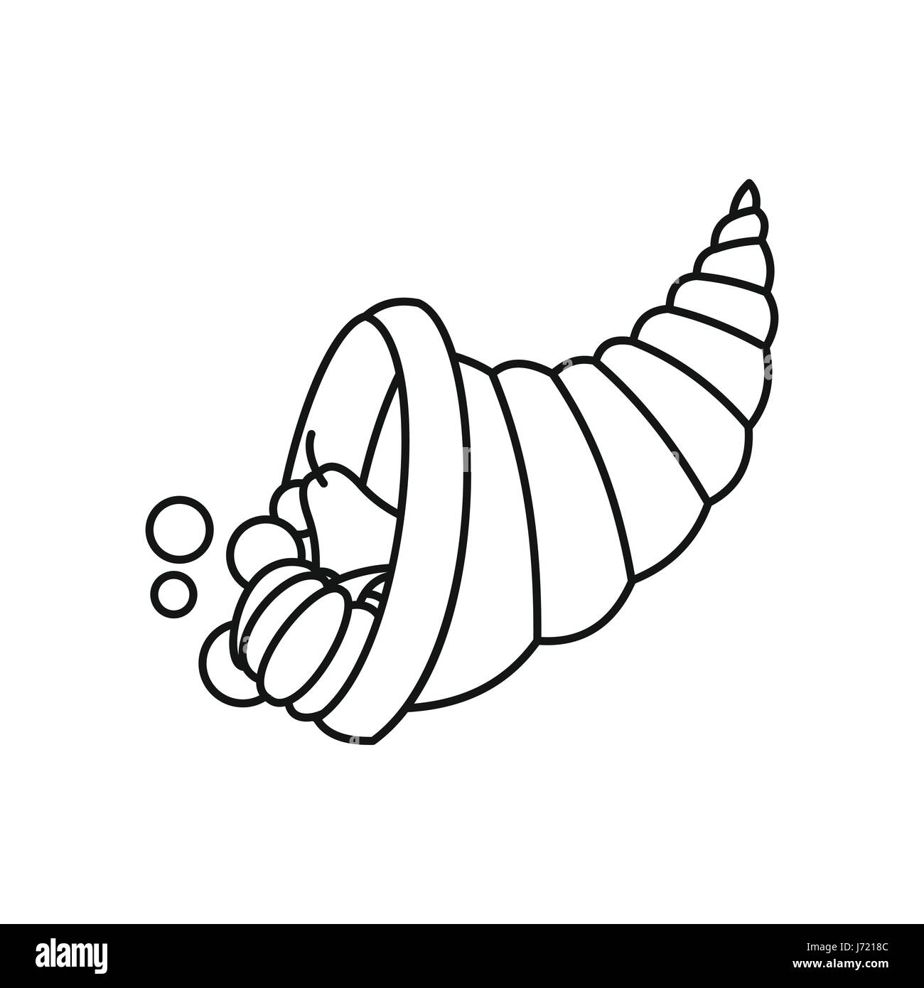 Cornucopia icon, outline style Stock Vector Image & Art - Alamy
