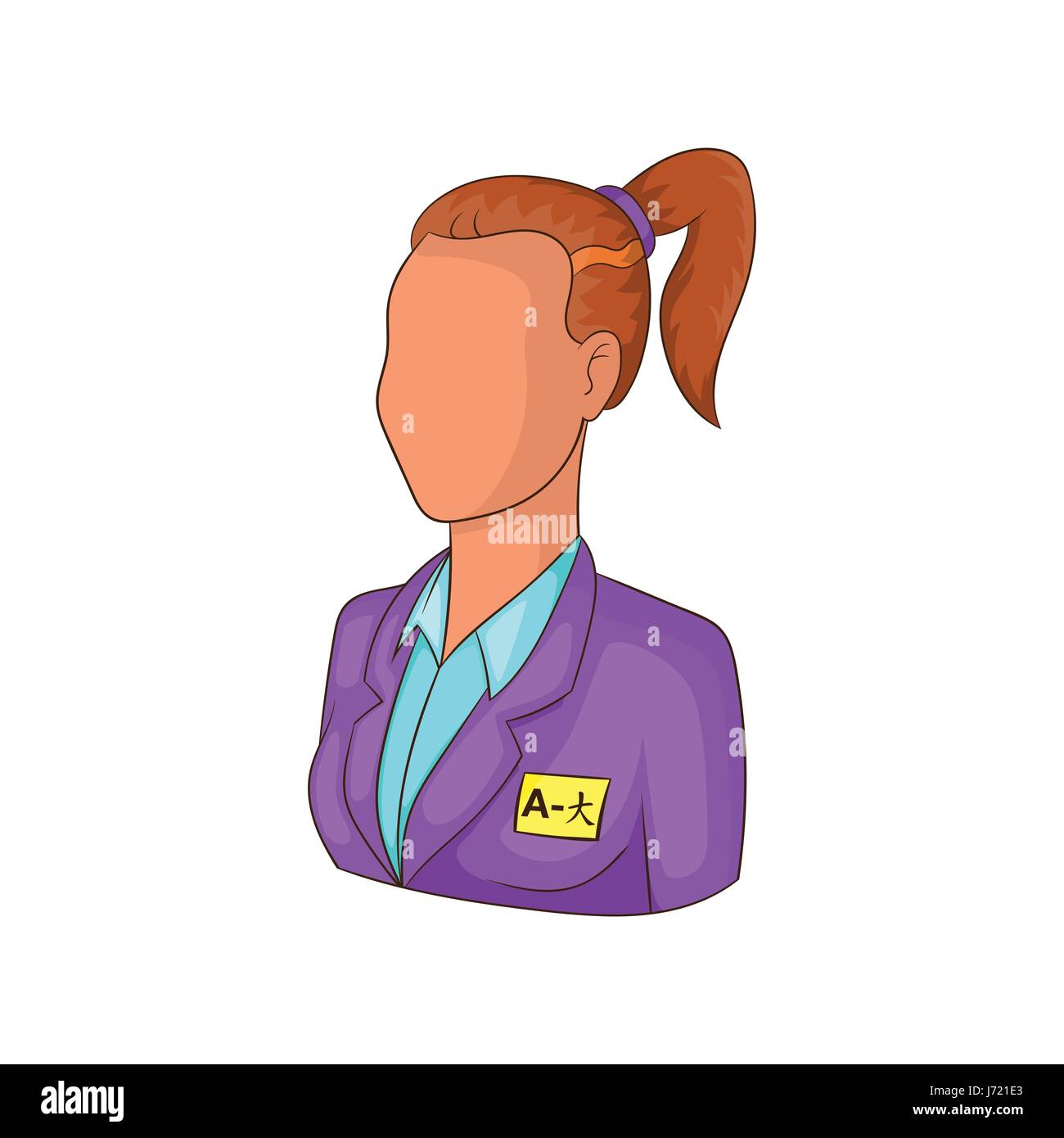 Translator interpreter woman icon, cartoon style Stock Vector Image ...