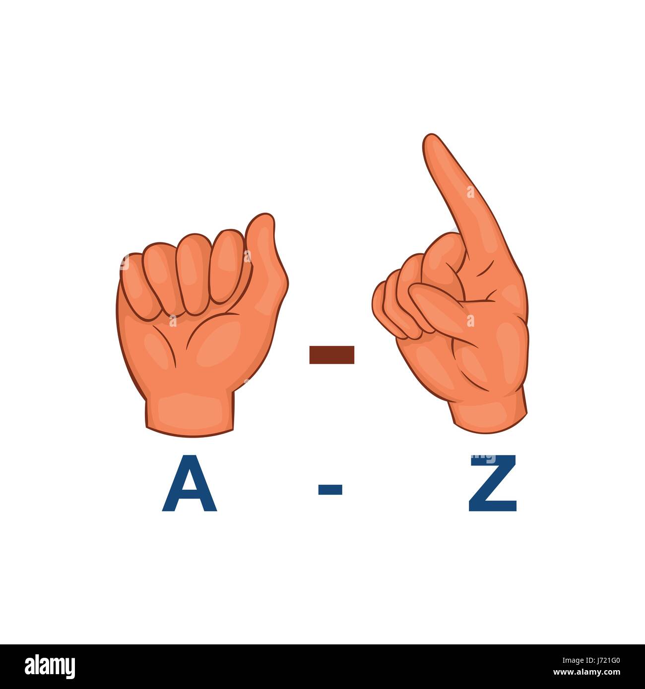 American sign language alphabet Stock Vector Images - Alamy