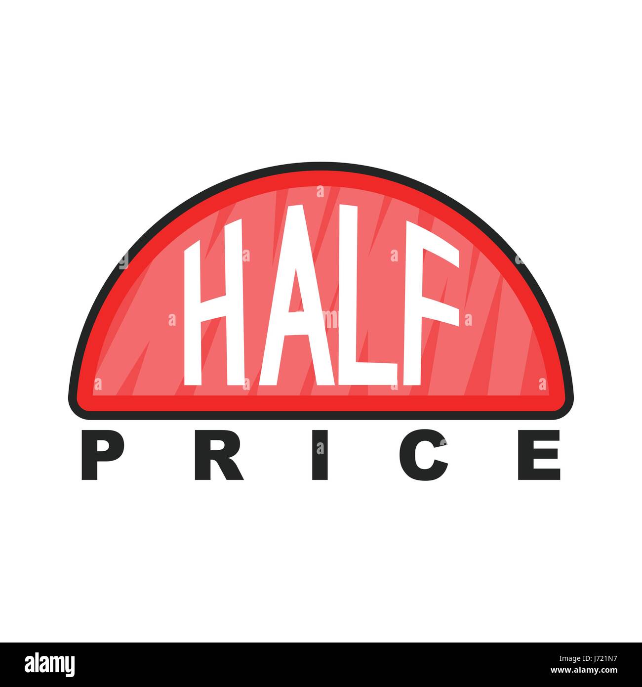 Half price label icon, cartoon style Stock Vector Image & Art - Alamy
