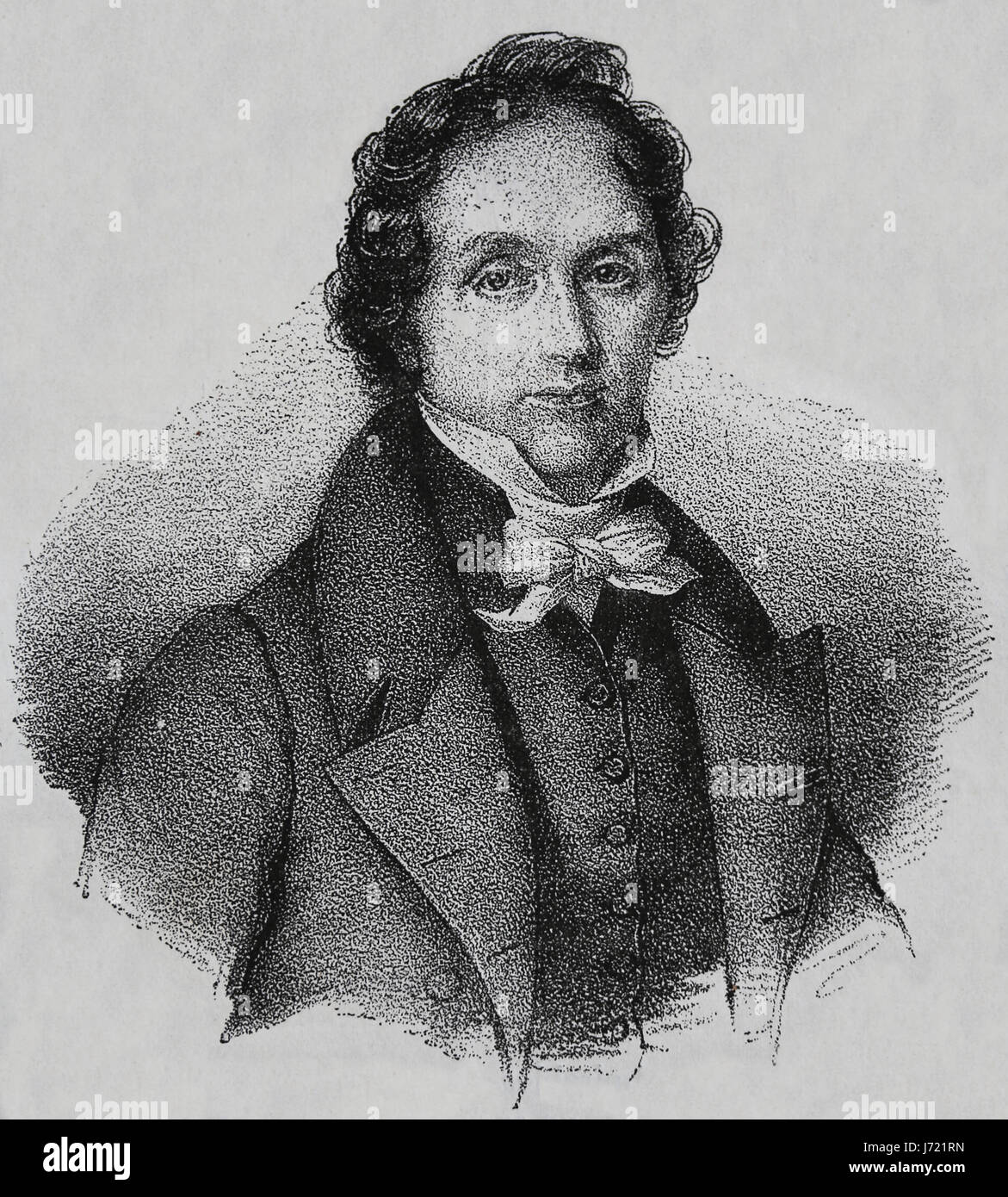 Casimir Delavigne (1793-1843). French poet and dramatist. Engraving ...