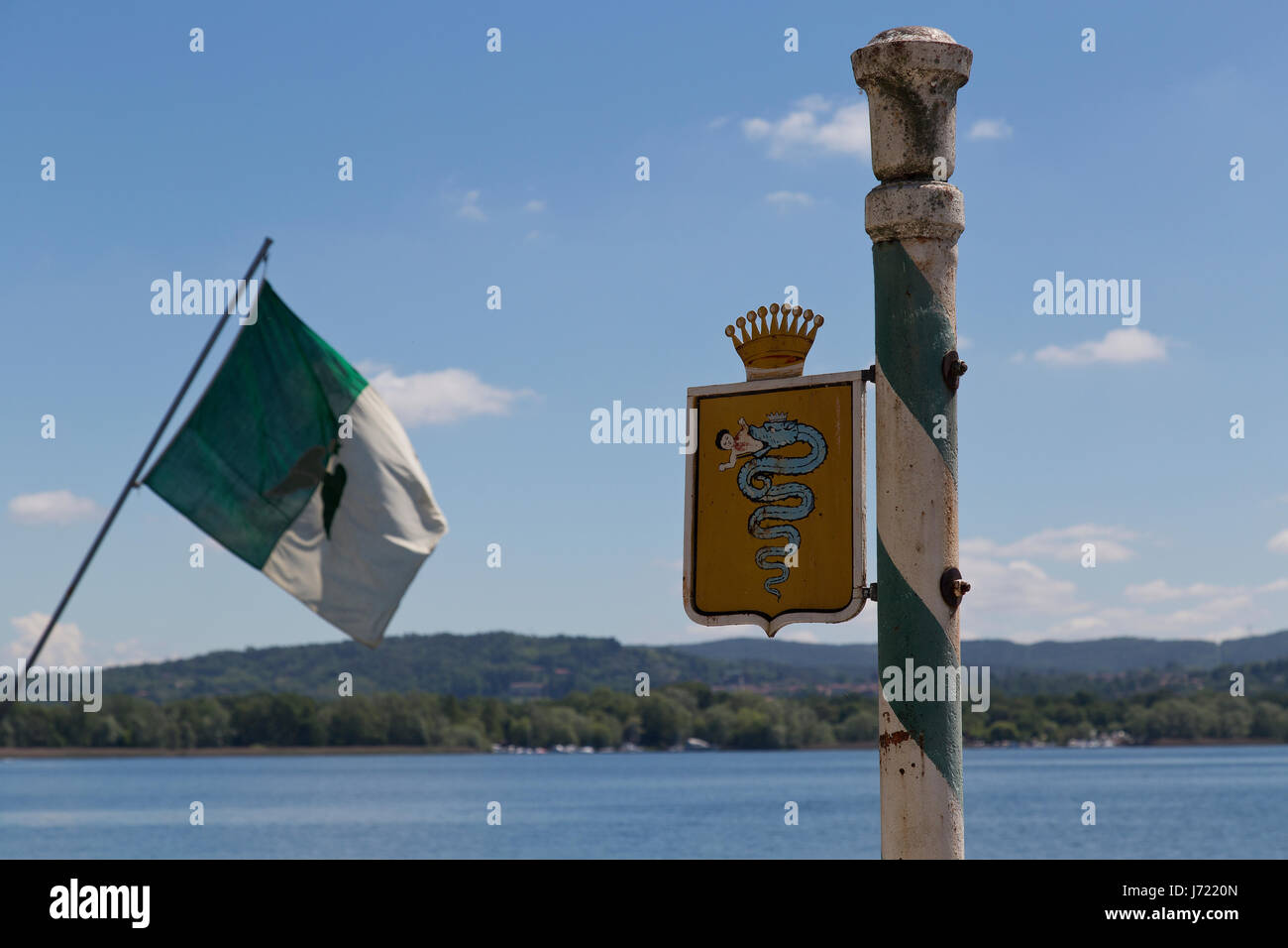 Arona in Lago Maggiore Stock Photo - Alamy