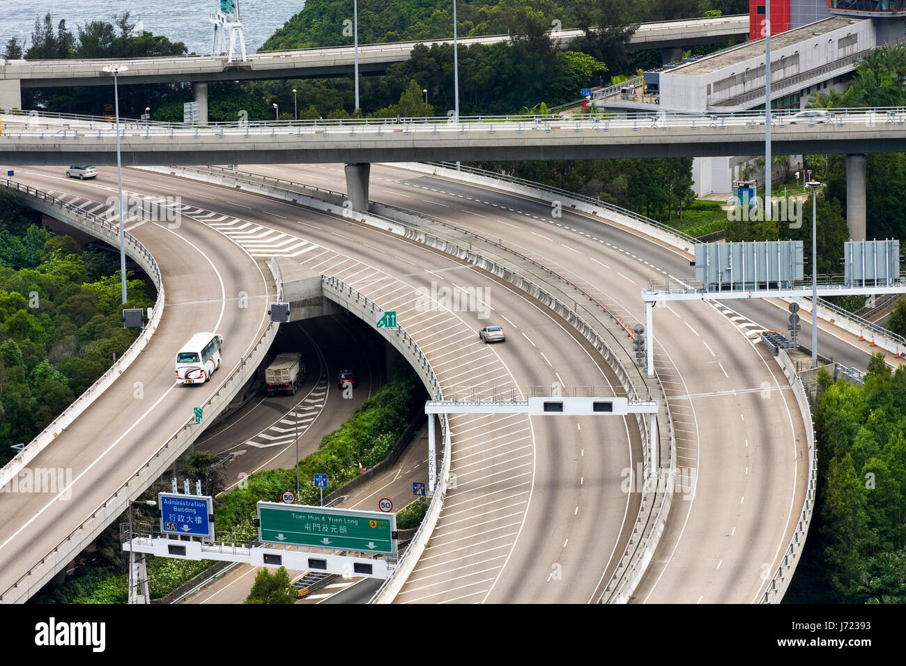 interchange exchanging car automobile vehicle means of travel motor ...