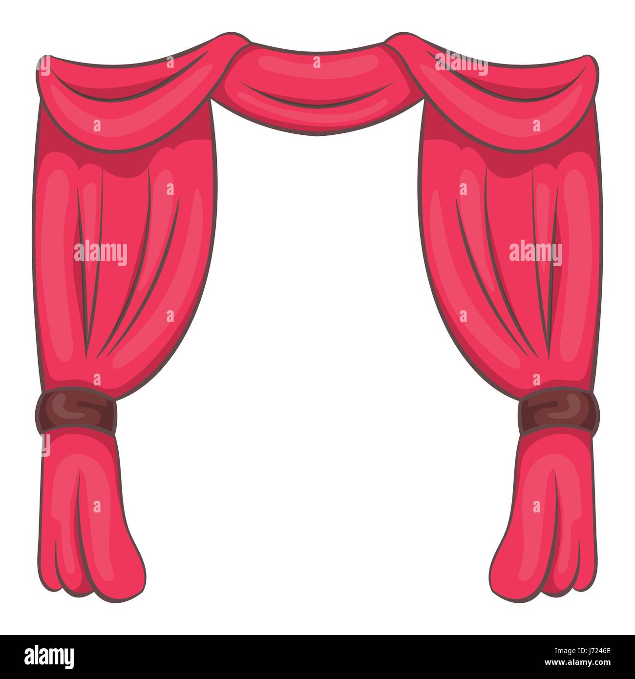 Curtain on stage icon, cartoon style Stock Vector Image & Art - Alamy