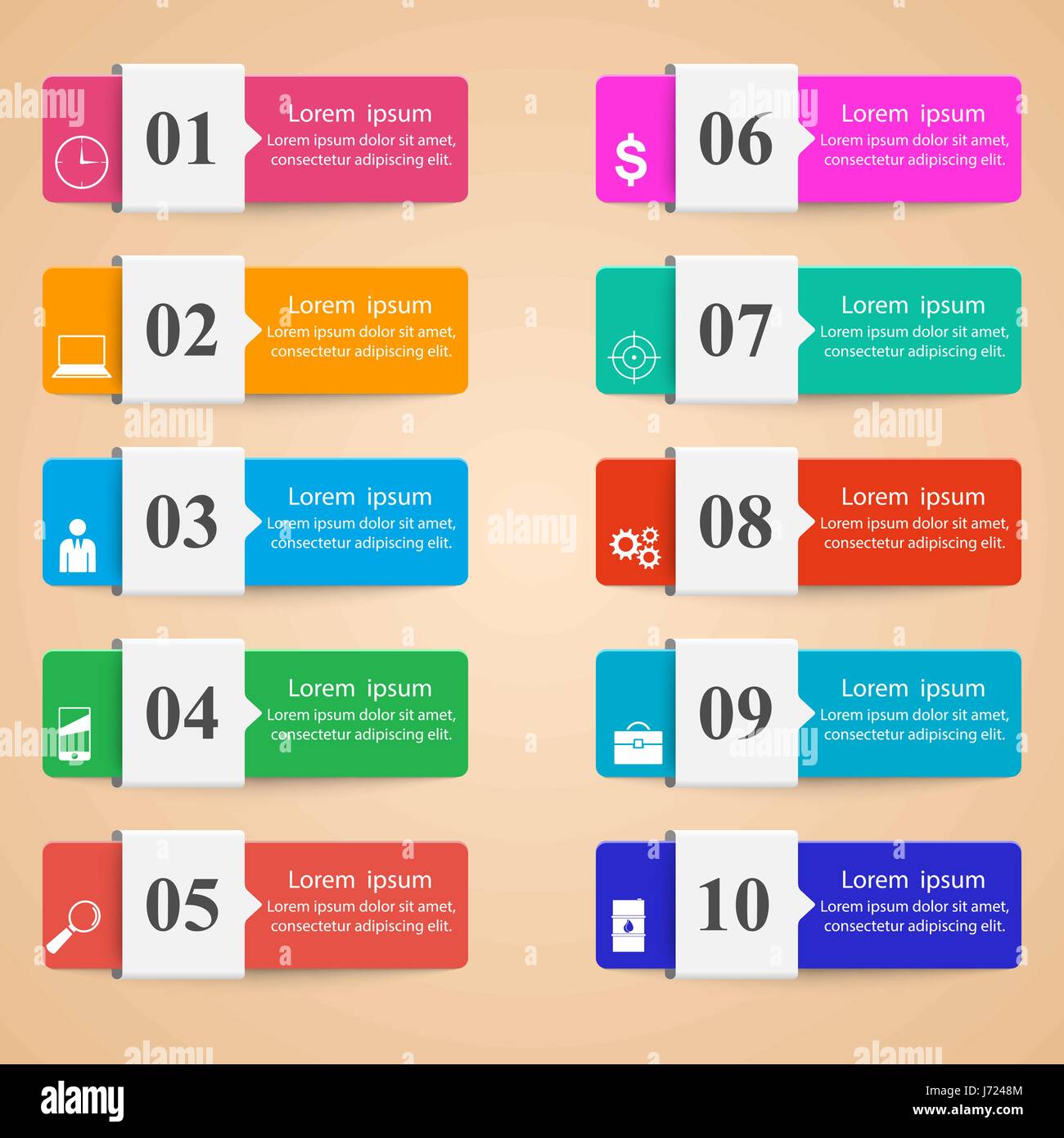 Infographic design. List of 10 items Stock Vector Image & Art - Alamy