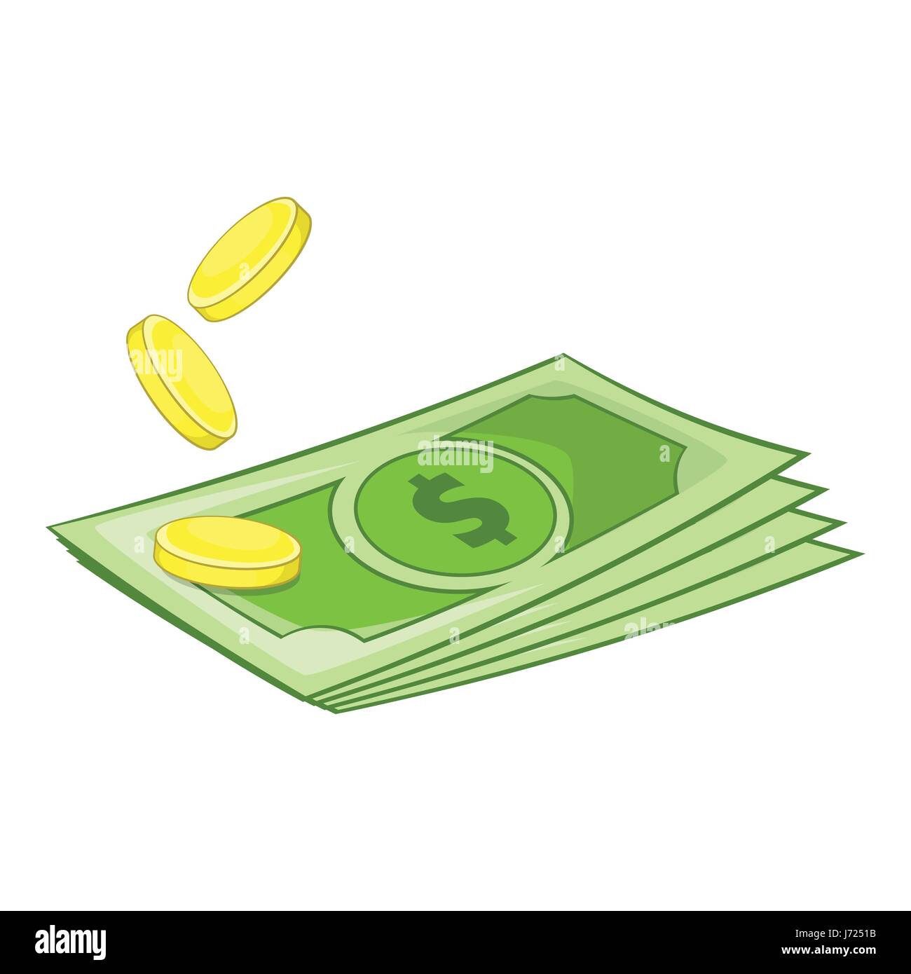 Dollars and coins icon, cartoon style Stock Vector Image & Art - Alamy