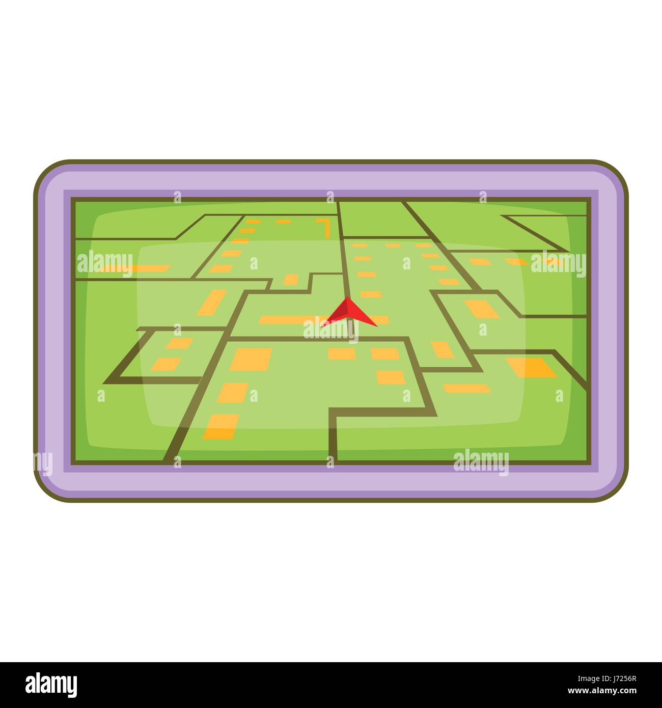 GPS navigation icon, cartoon style Stock Vector Image & Art - Alamy