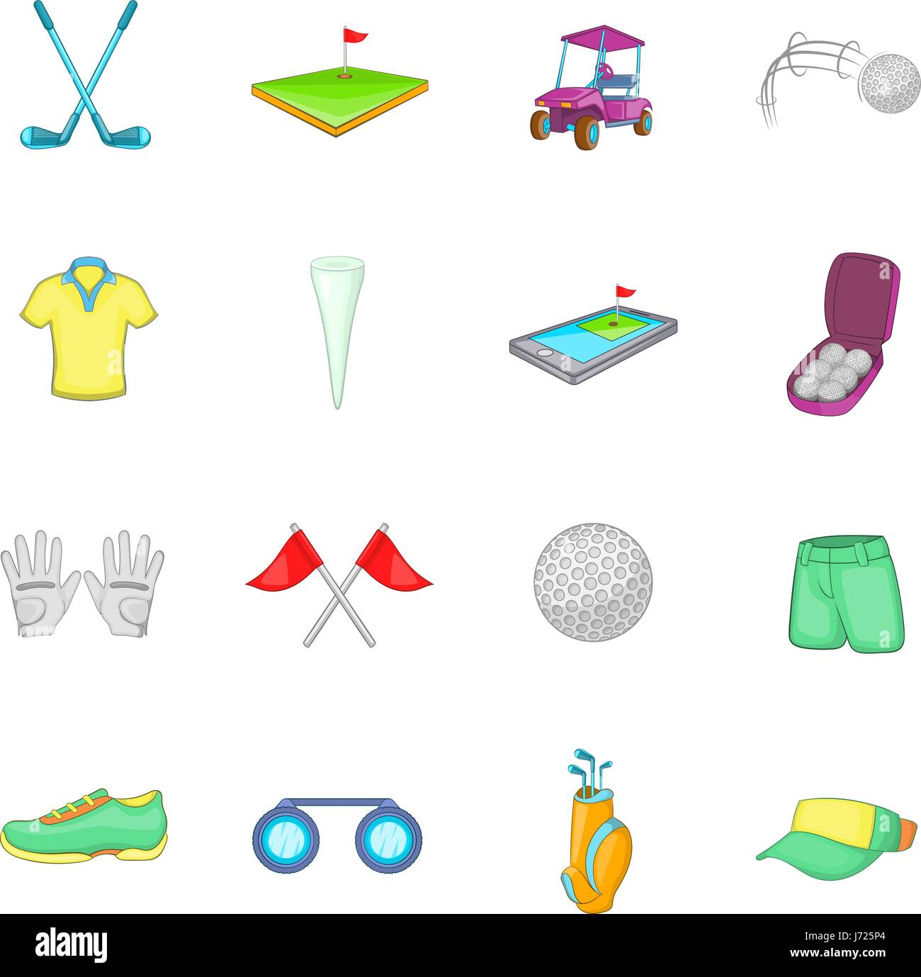 Golf icons set, cartoon style Stock Vector Image & Art - Alamy