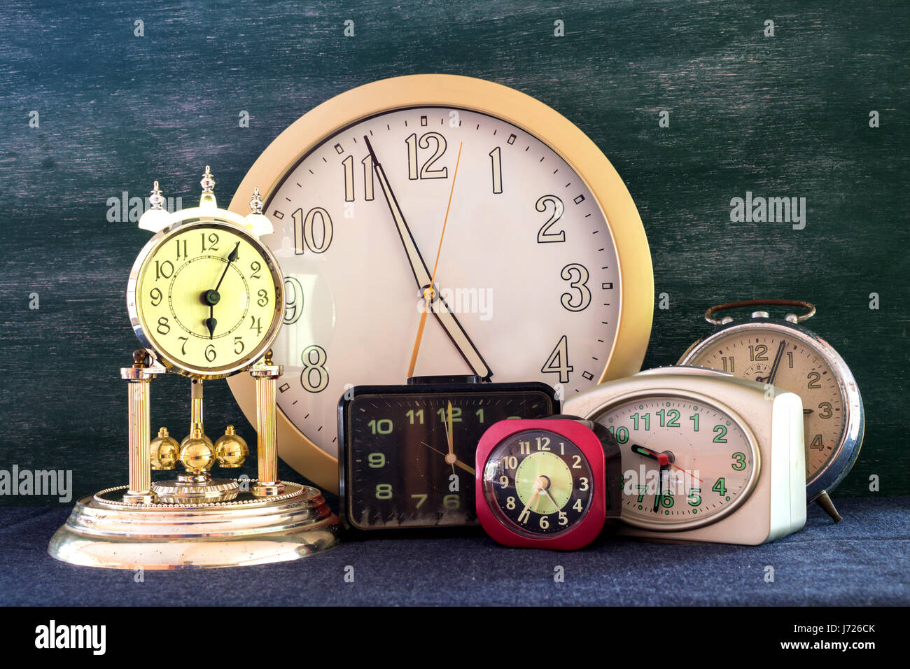 a lot of clock retro style Stock Photo - Alamy