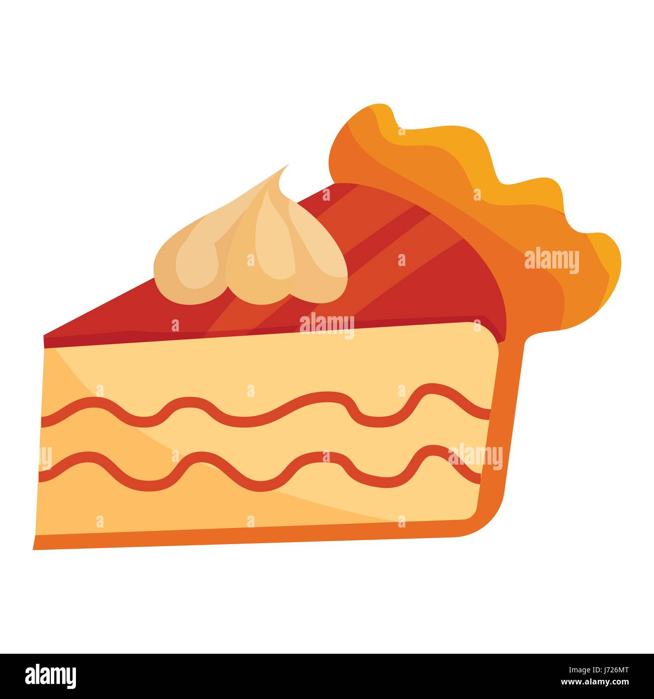Piece of cake with cream icon, cartoon style Stock Vector Image & Art ...