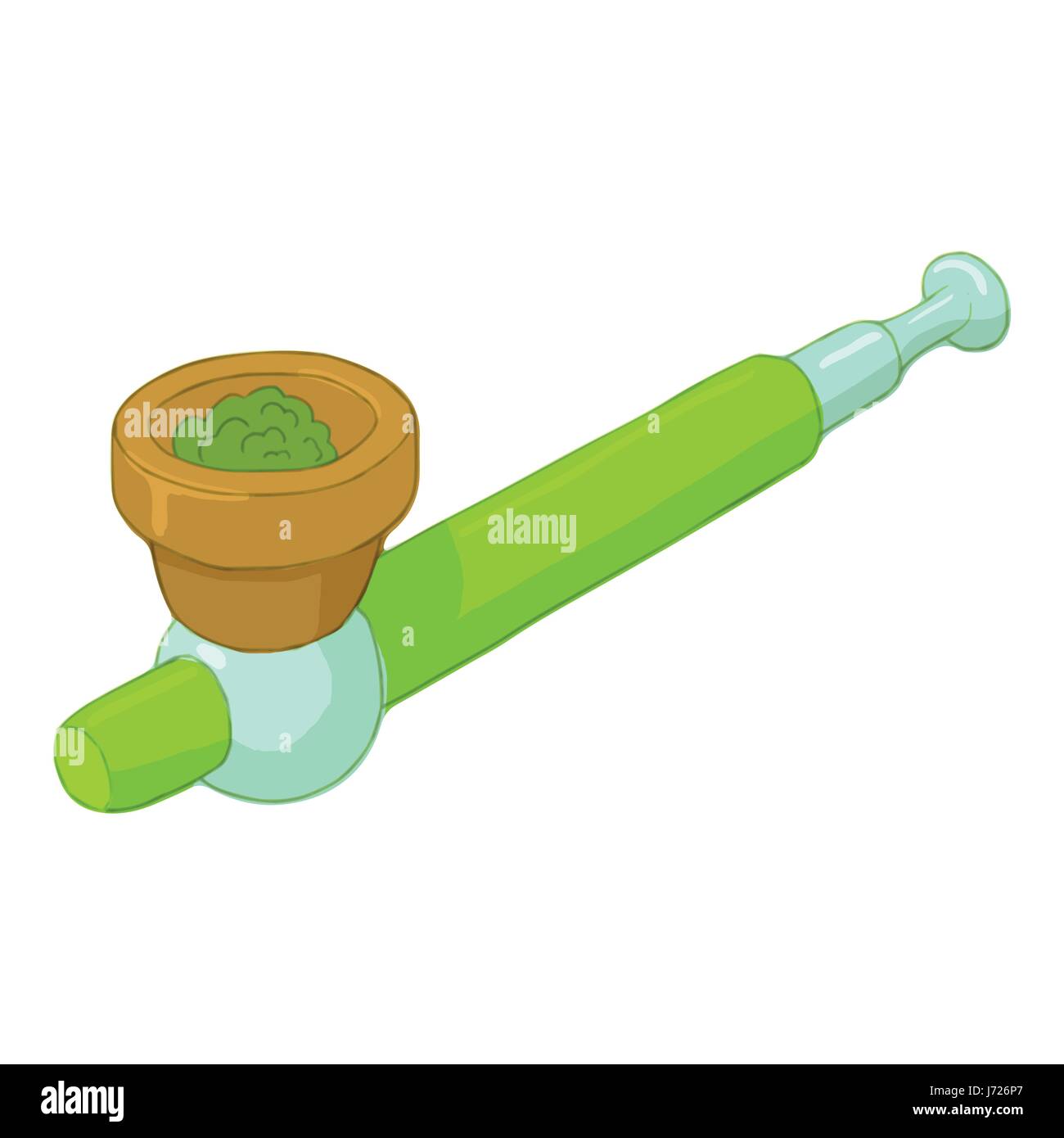 Pipe for smoking marijuana icon, cartoon style Stock Vector Image & Art ...