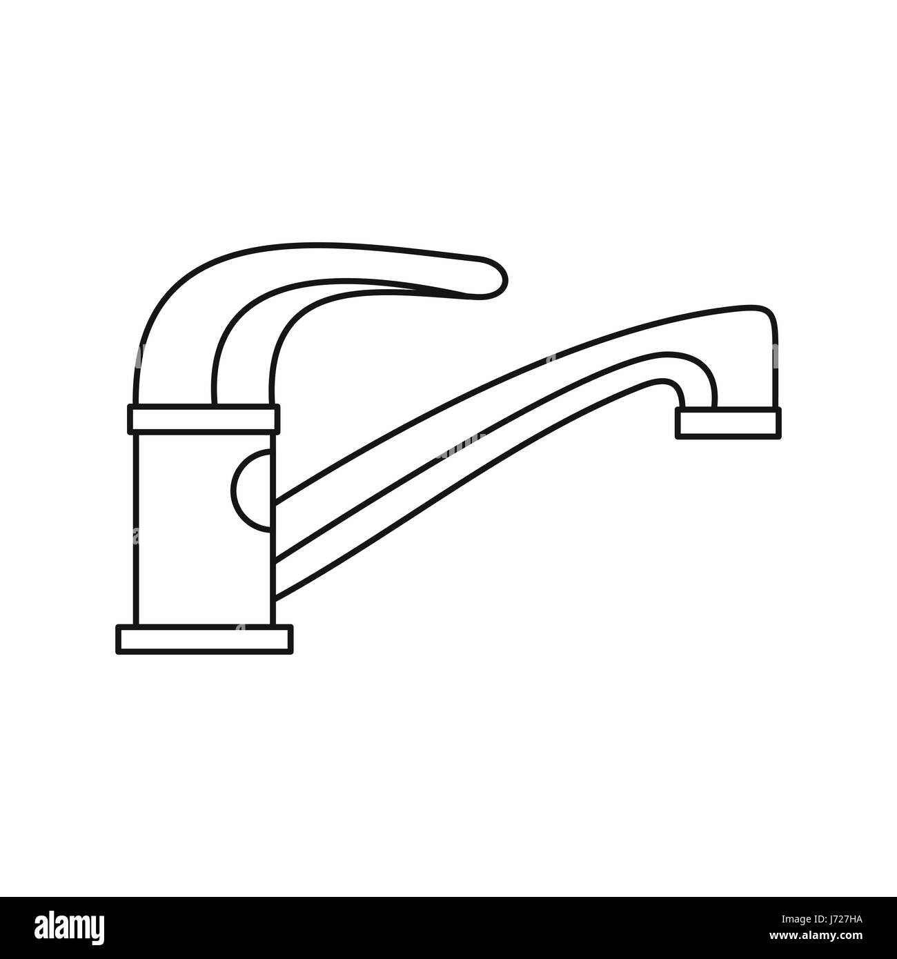 Water tap icon in outline style Stock Vector Image & Art - Alamy