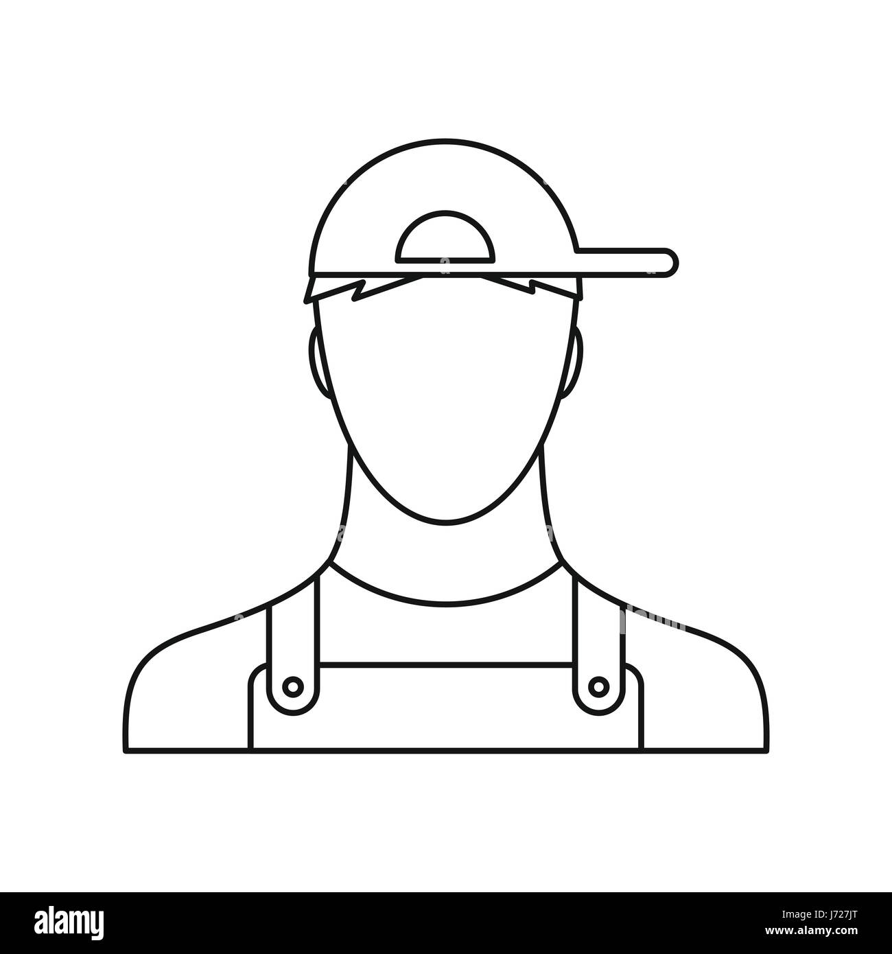 Plumber icon in outline Cut Out Stock Images & Pictures - Alamy