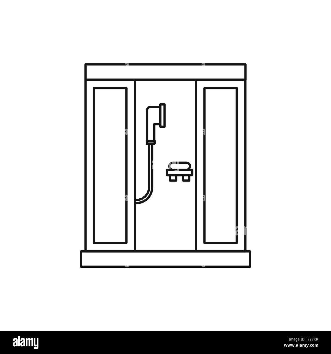 Furniture shower cabin icon Cut Out Stock Images & Pictures - Alamy