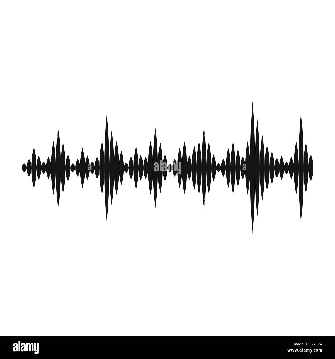 Music sound waves icon, simple style Stock Vector Image & Art - Alamy