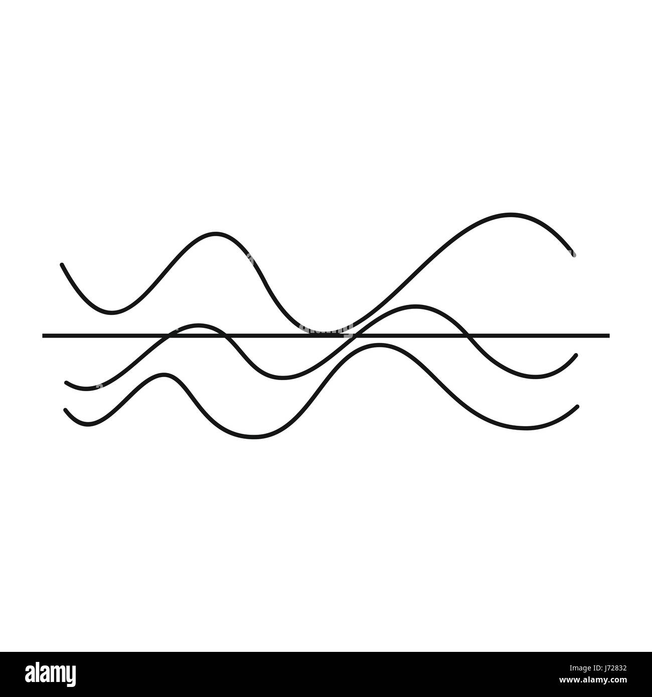 Sound waves icon, simple style Stock Vector Image & Art - Alamy